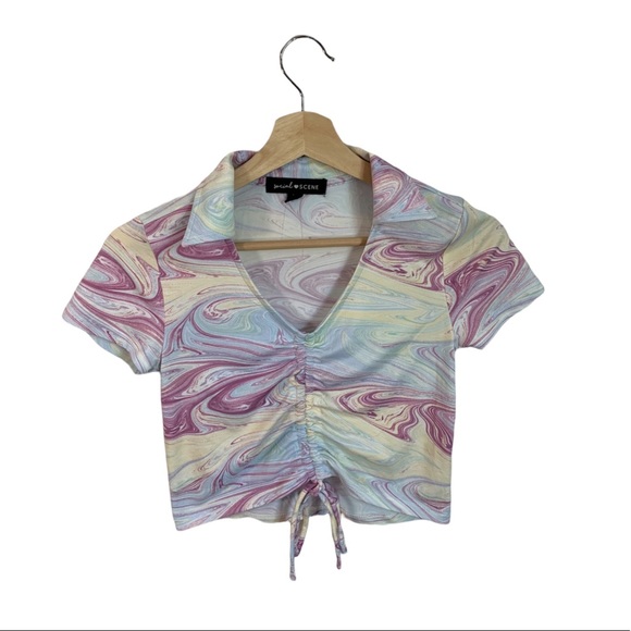 Unlisted | Tops | Social Scene Marble Crop Top | Poshmark